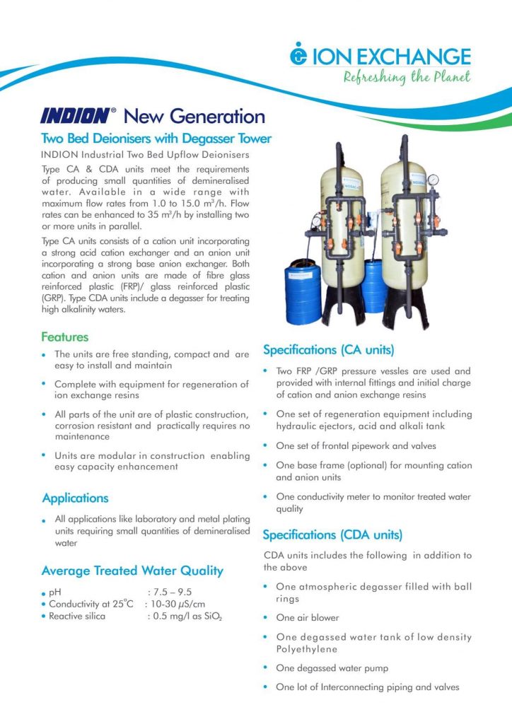 desmineralización - Ion Exchange