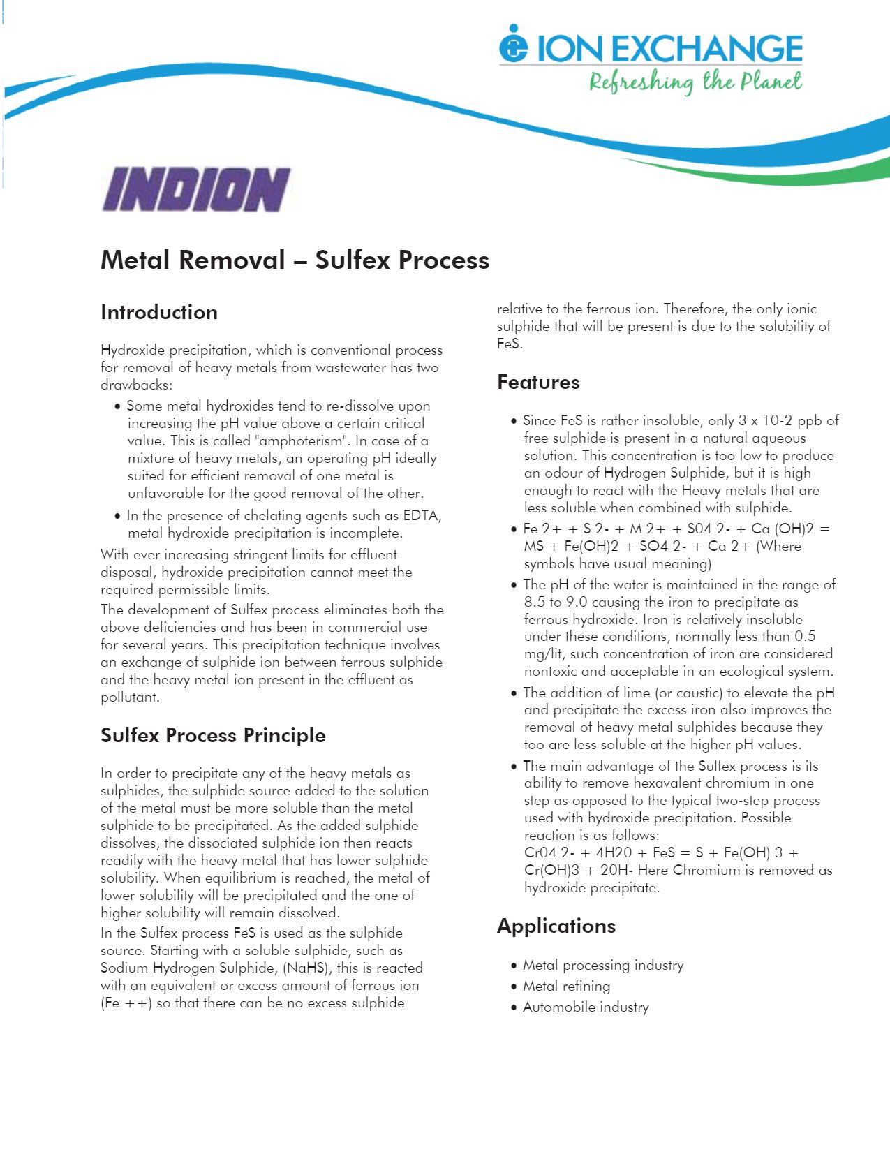 Oil Screening & Grease Removal Systems - Ion Exchange